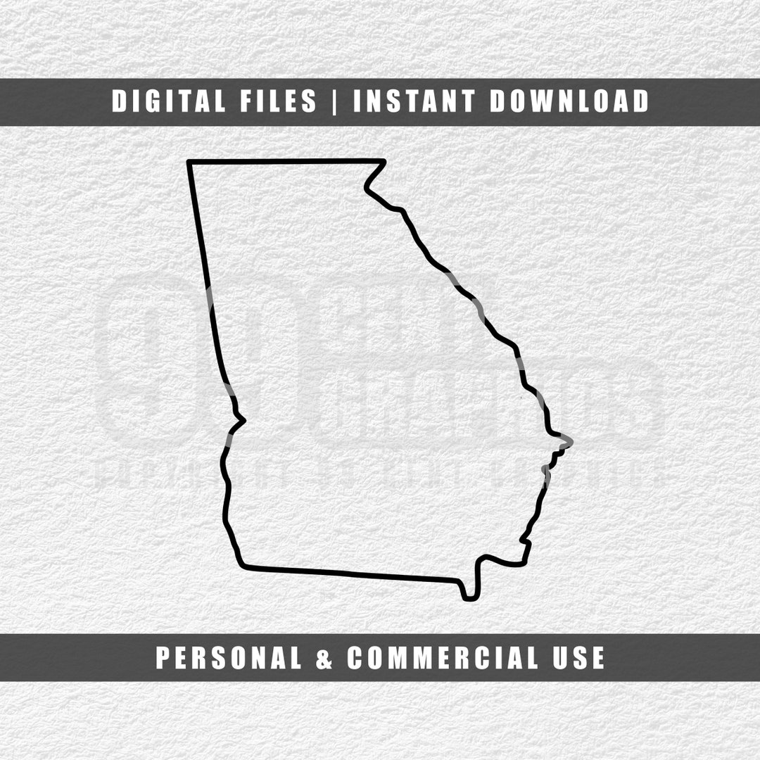 Georgia Svg, United States Svg, State Outline Svg, Cricut Svg ...