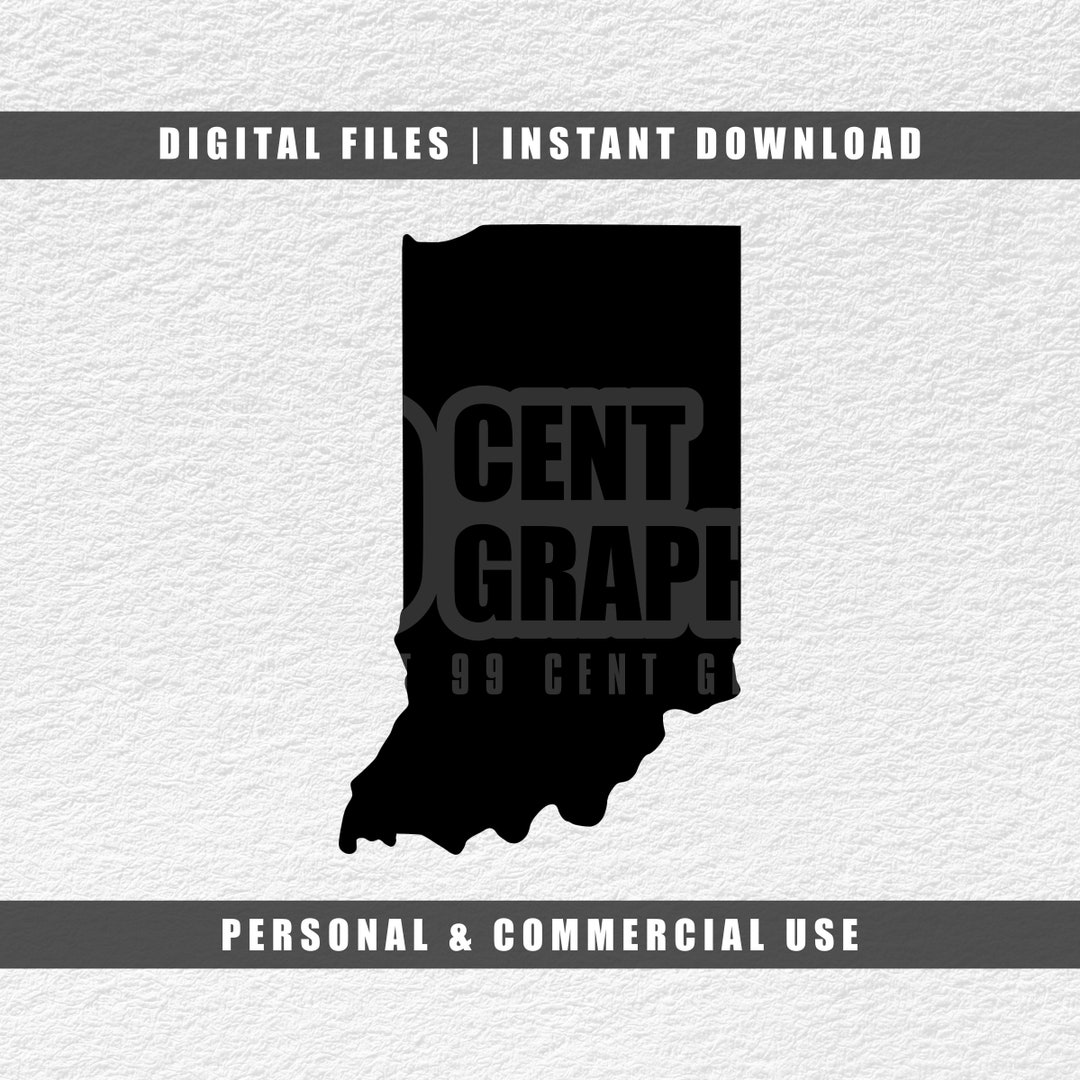 Indiana Svg, United States Svg, State Silhouette Svg, Cricut Svg ...