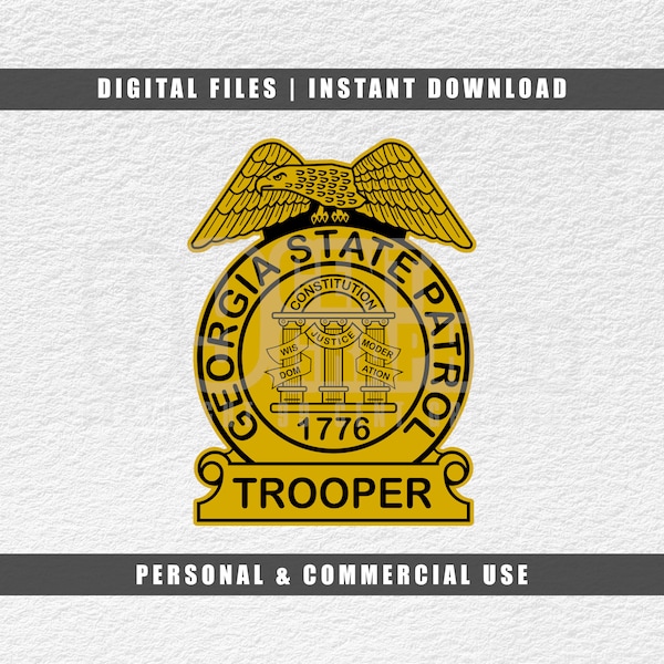 Georgia State Police Badge Svg - Etsy