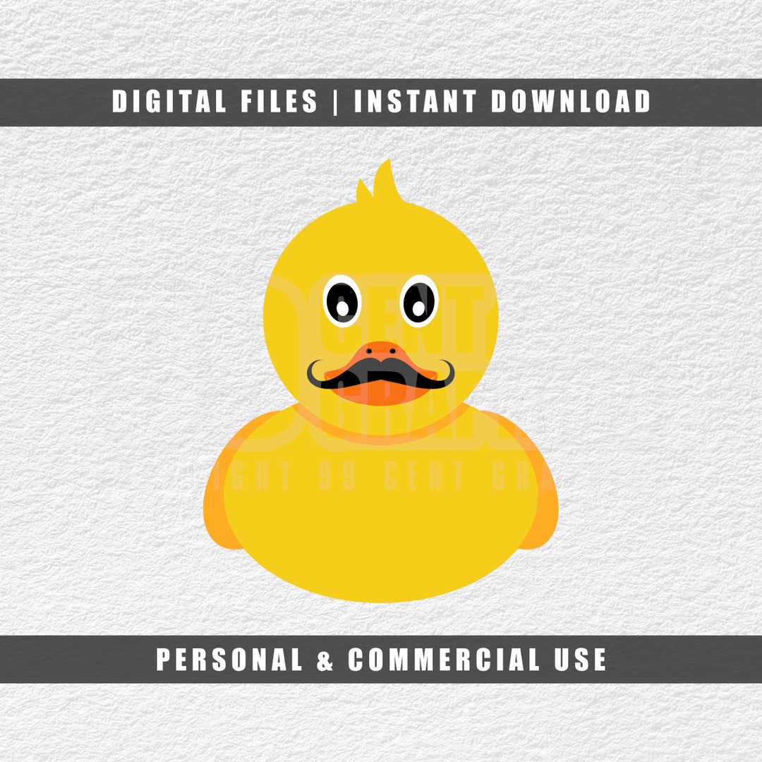 Rubber Duck With Mustache Svg, Bath Duck Svg, Movember Duck Svg, Cricut ...