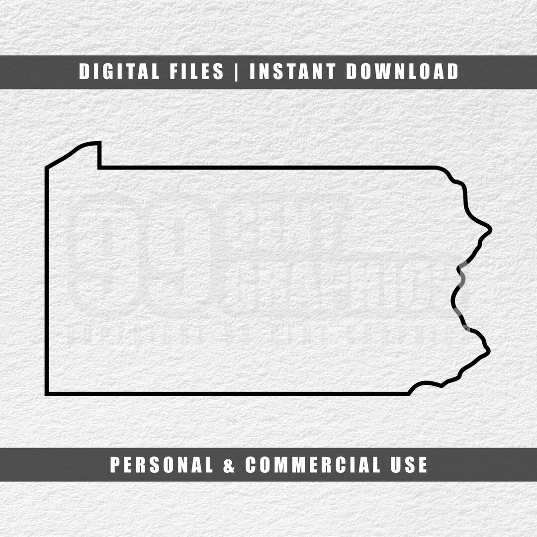 Pennsylvania Svg, United States Svg, State Outline Svg, Cricut Svg ...
