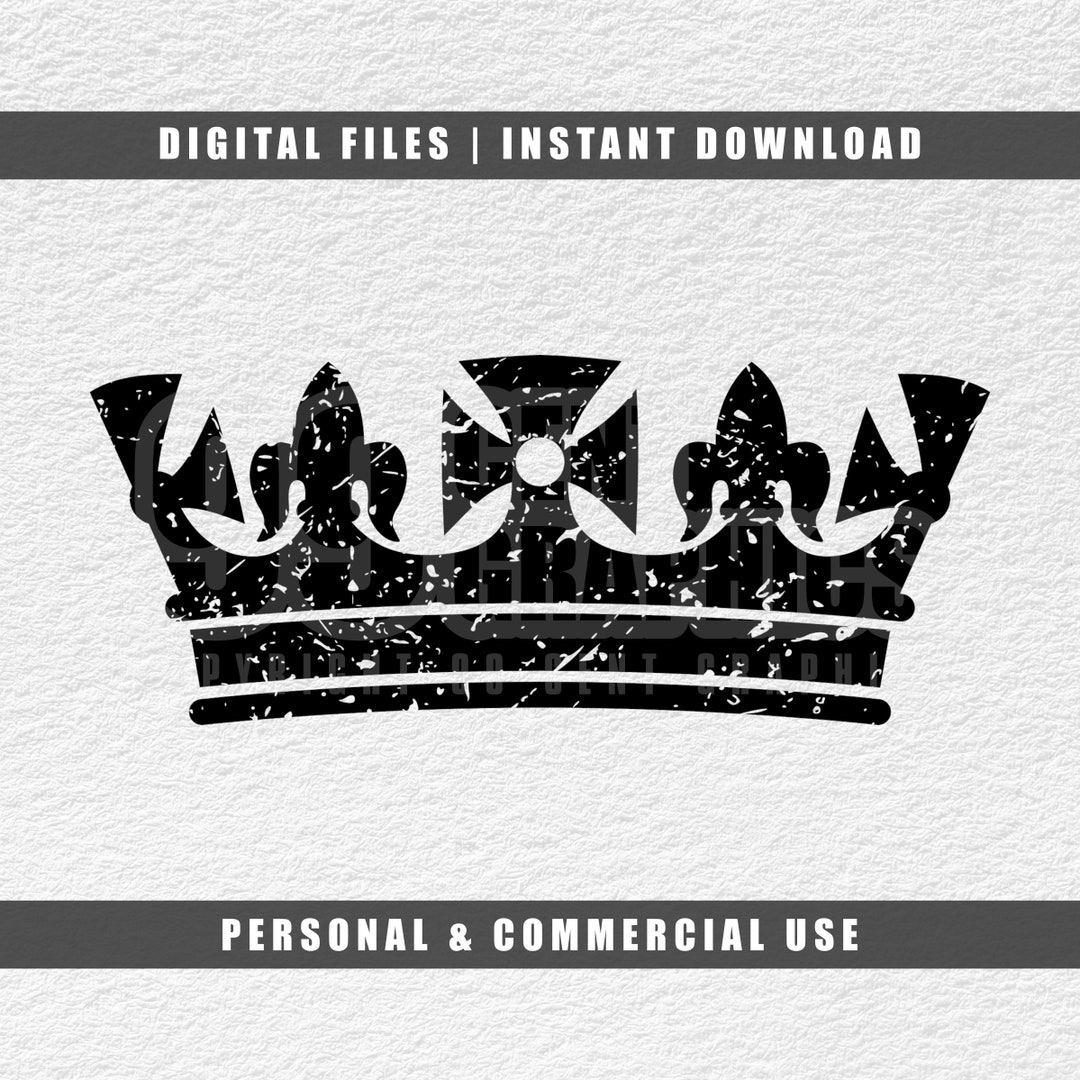 Royal Crown Svg, Queen Crown, Distressed Crown, Cricut Svg, Instant ...