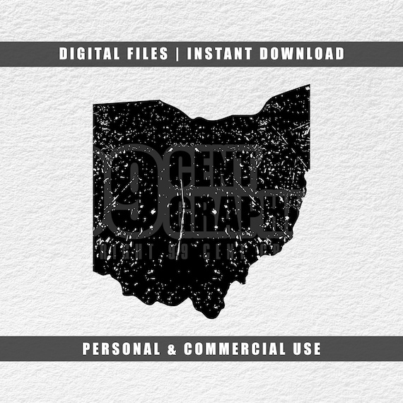 Ohio Svg United States Svg Distressed Svg Cricut Svg - Etsy