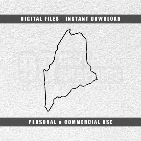 Maine Svg United States Svg State Outline Svg Cricut Svg Etsy