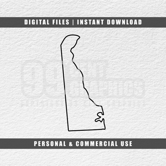 Delaware Svg United States Svg State Outline Svg Cricut - Etsy