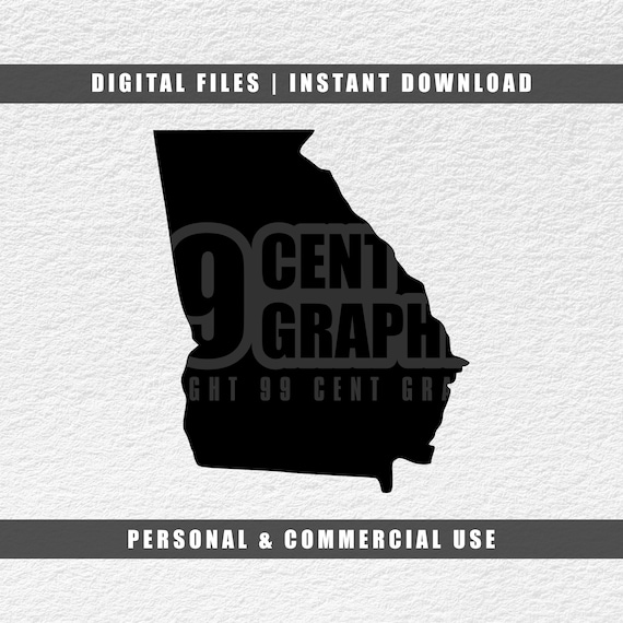 Georgia Svg United States Svg State Silhouette Svg Cricut - Etsy
