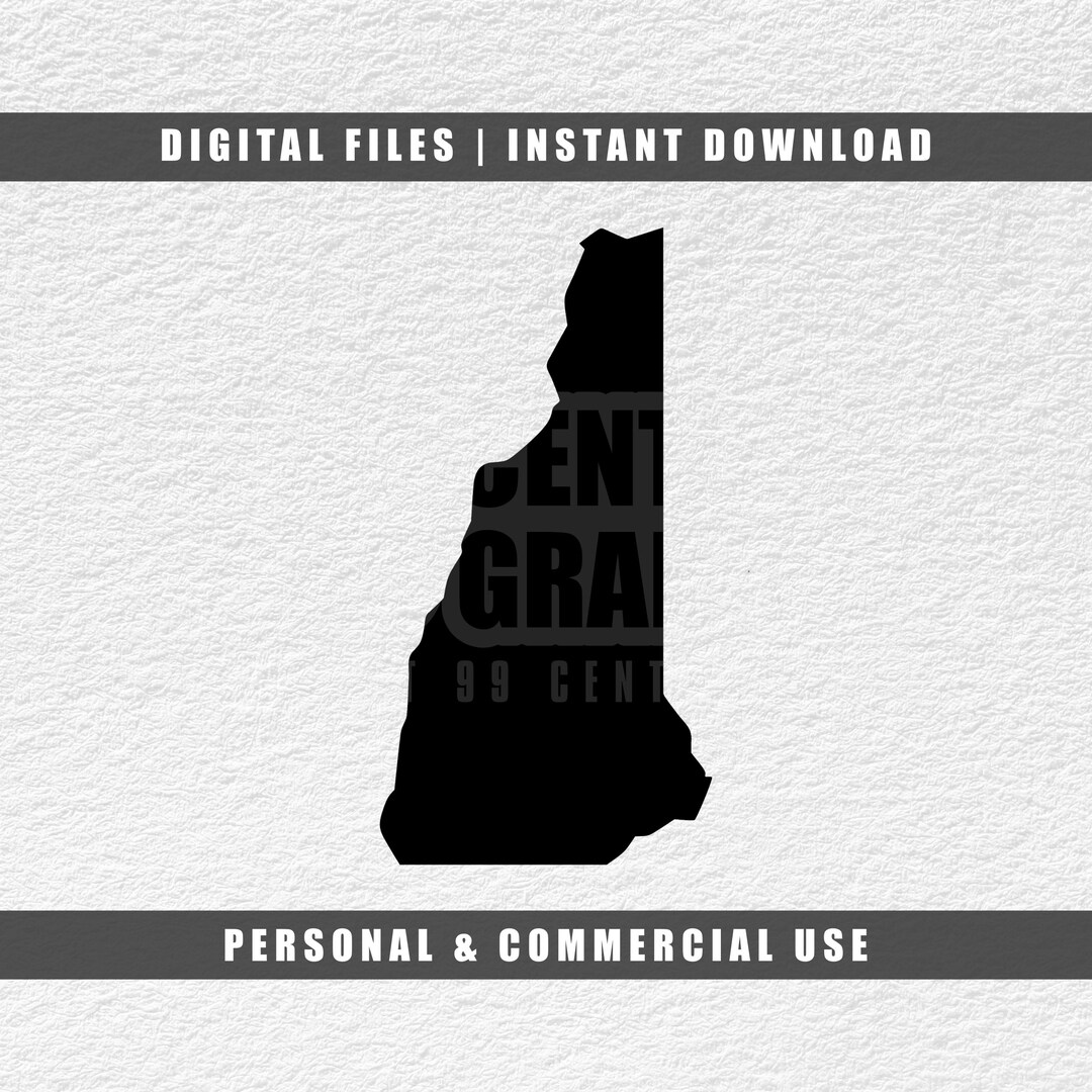 New Hampshire Svg, United States Svg, State Silhouette Svg, Cricut Svg ...