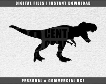 T-rex Svg Roaring T-rex Vector Dinosaur Svgtyrannosaurus - Etsy Canada