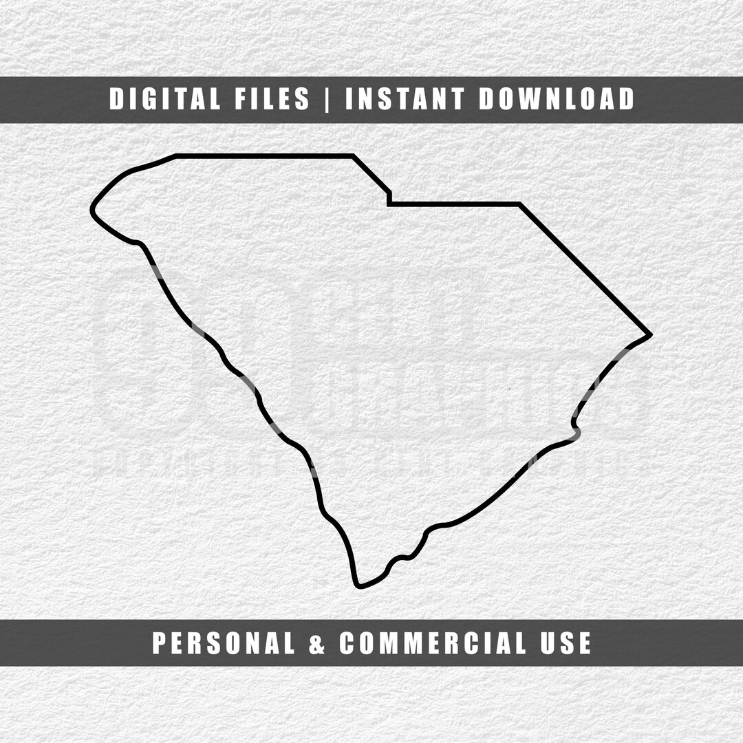 South Carolina Svg, United States Svg, State Outline Svg, Cricut Svg ...
