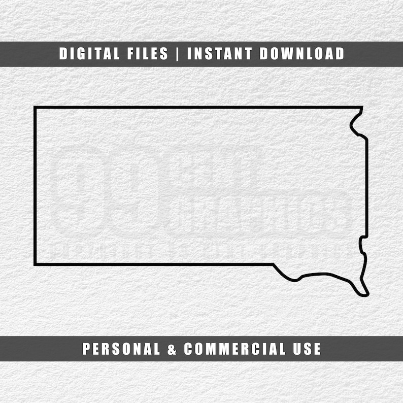 South Dakota Svg United States Svg State Outline Svg Cricut - Etsy