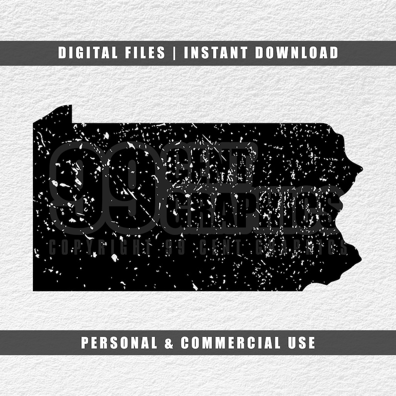 Pennsylvania Svg United States Svg Distressed Svg Cricut - Etsy