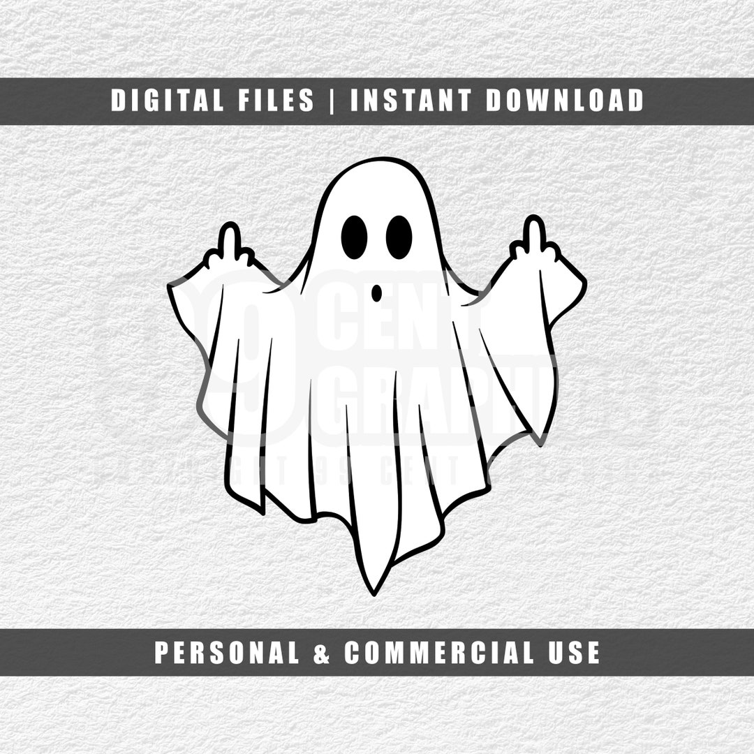 Ghost Middle Finger Svg, Cute Ghost Svg, Halloween Svg, Cricut Svg ...