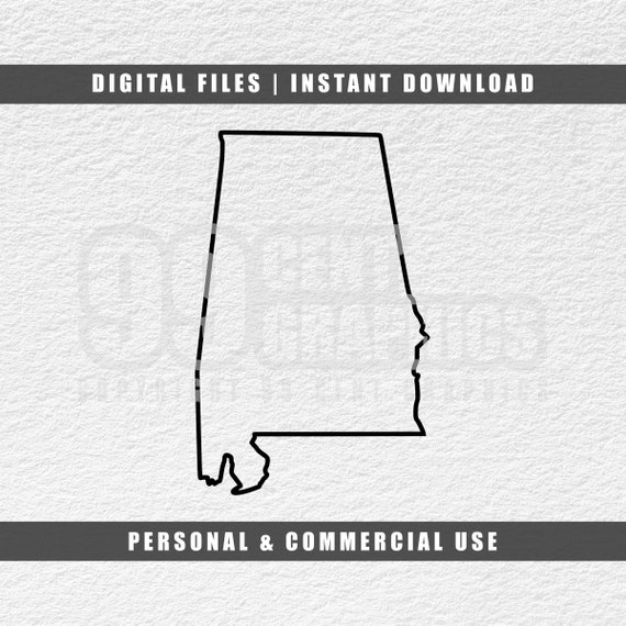 Alabama Svg United States Svg State Outline Svg Cricut Svg - Etsy