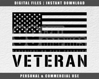 Combat Veteran Svg, American Flag Svg, Veteran Flag Svg, Cricut Svg ...