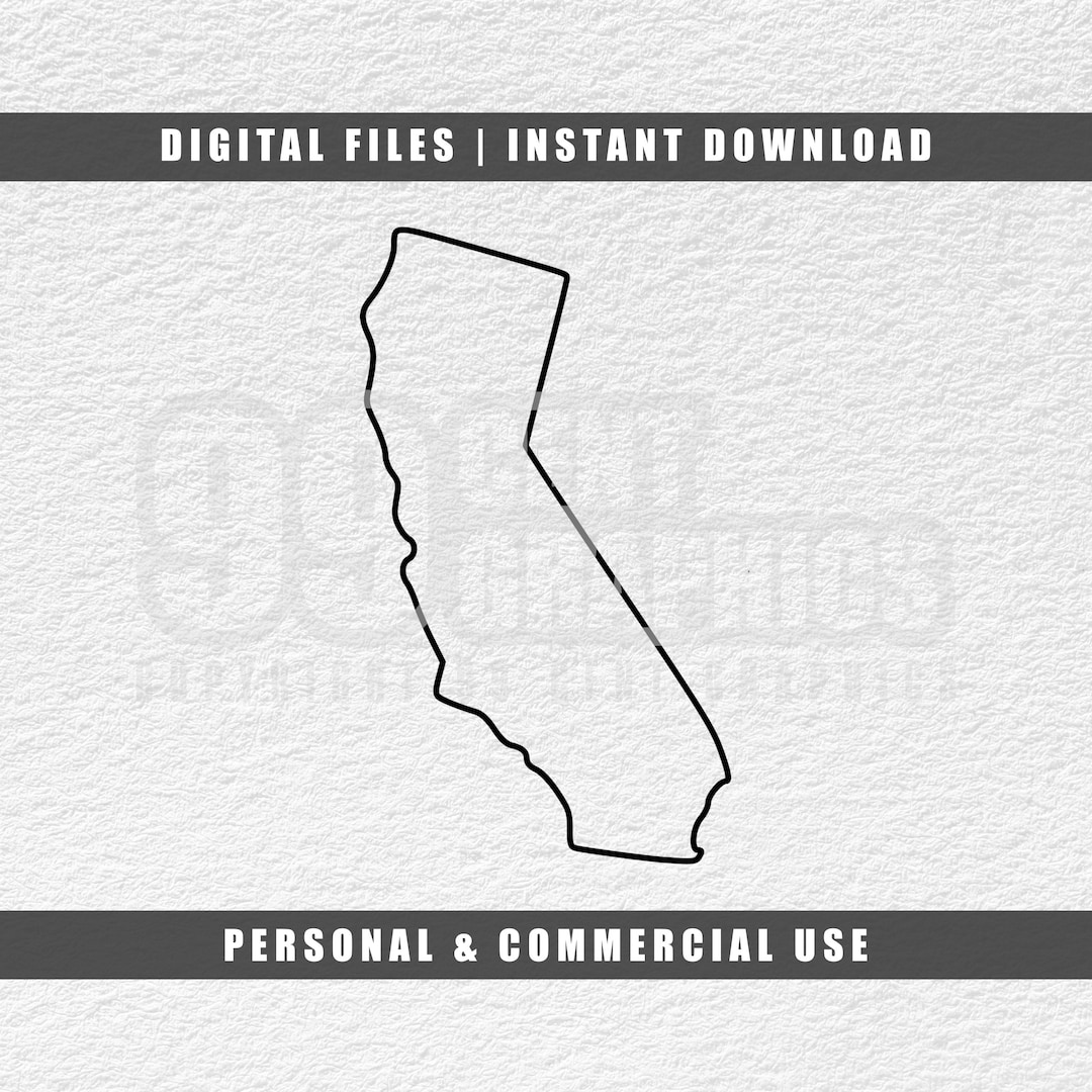 California Svg, United States Svg, State Outline Svg, Cricut Svg ...