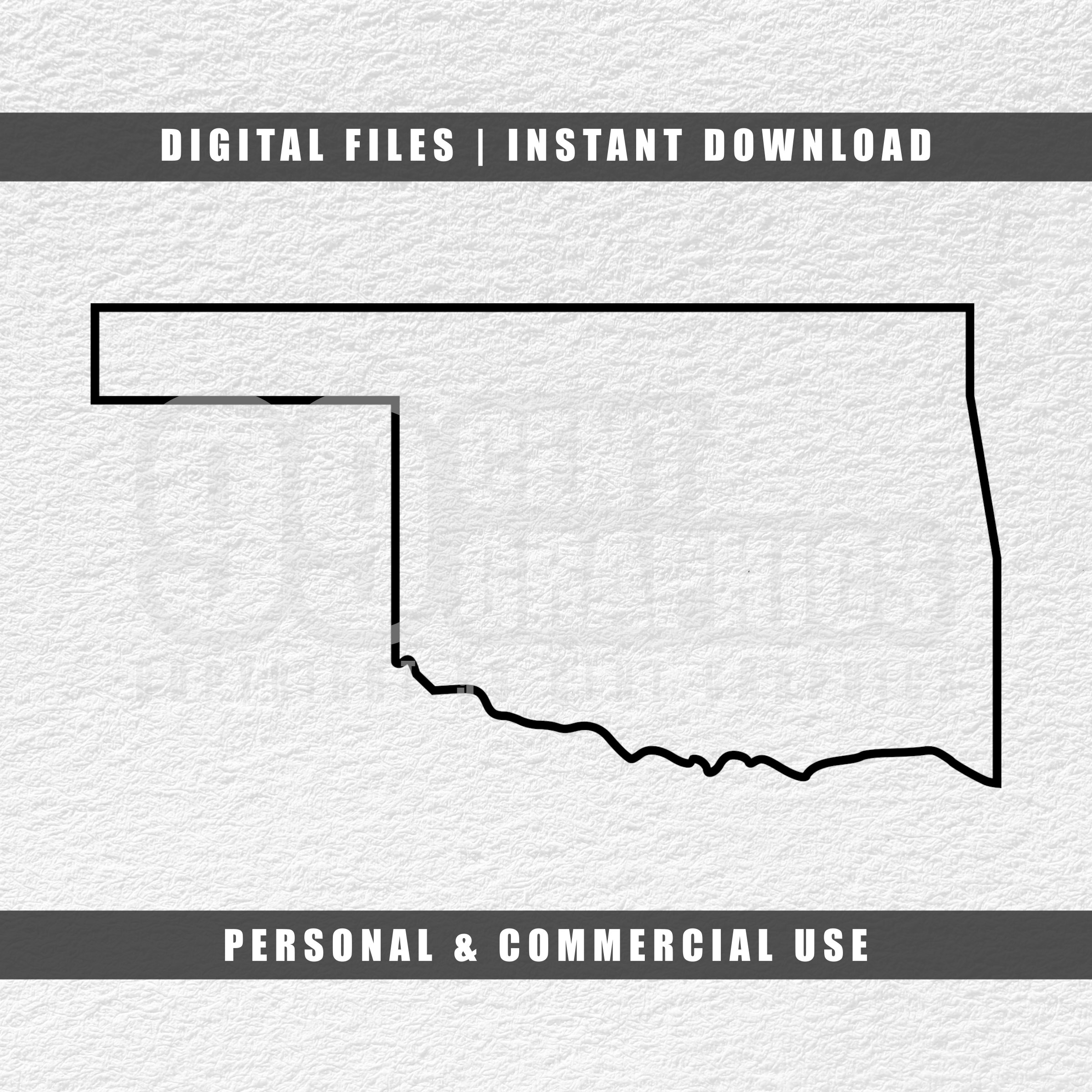 Oklahoma State Outline SVG: United States Map, Cricut Cut File (digital ...