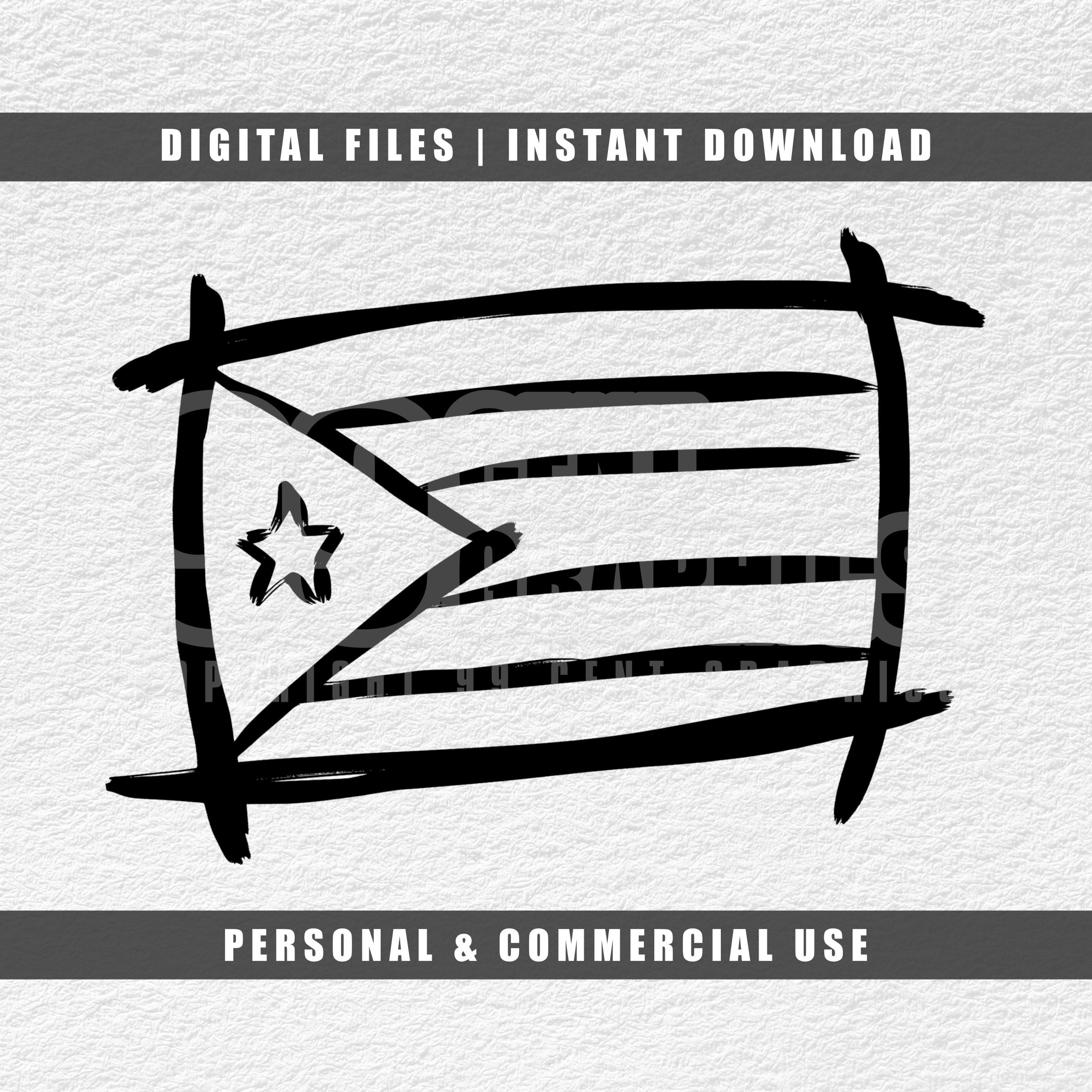 Puerto Rico Flag SVG Hand-drawn Svg Puerto Rican Svg - Etsy Ireland