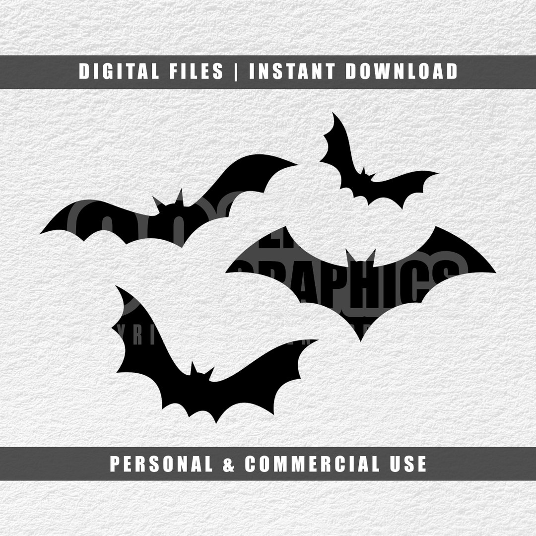 Bat Swarm Svg, Halloween Svg, Cricut Svg, Silhouette Svg, Cut File Svg ...