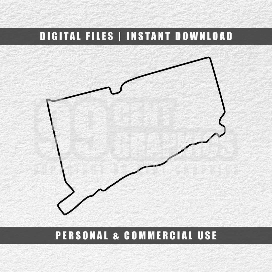 Connecticut State Outline SVG: United States Map, Cricut, Engraving ...