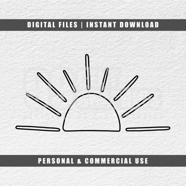 Sun Outline Svg - Etsy