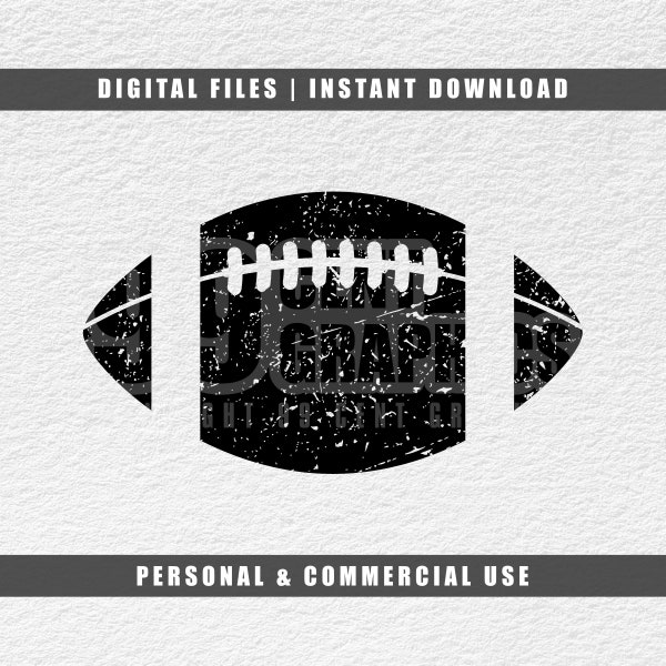 Distressed Football Svg - Etsy