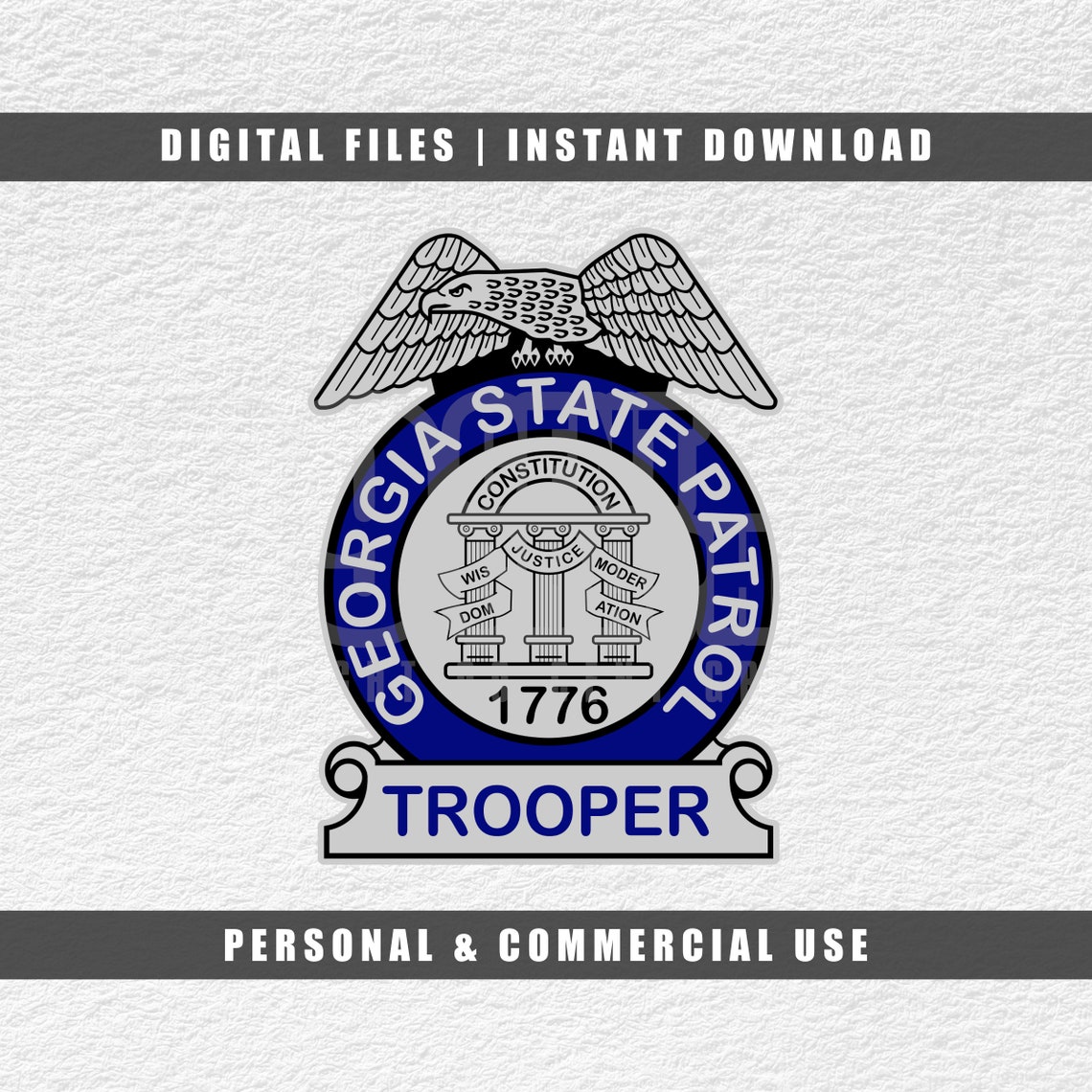 Georgia State Trooper SVG: Police Badge Cut File (digital Download) - Etsy
