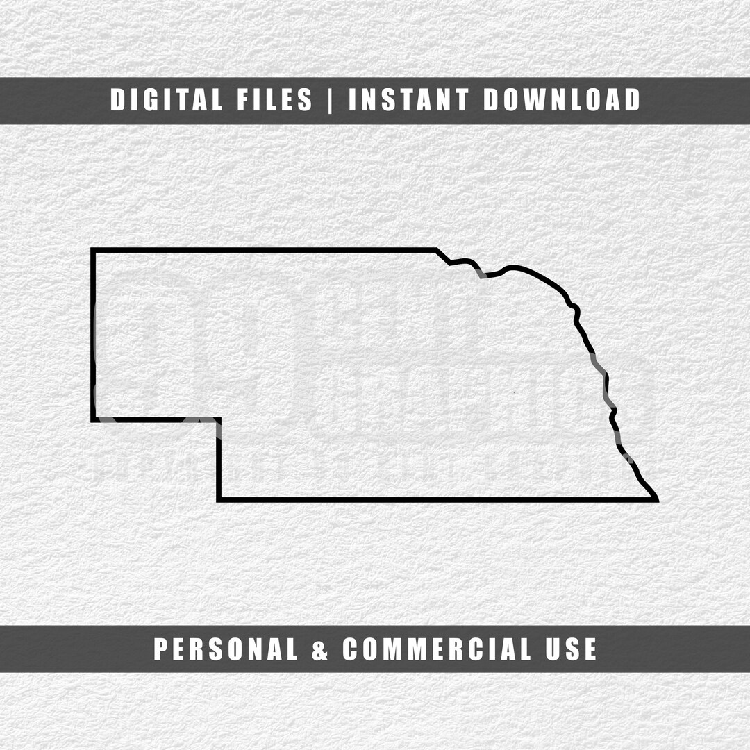 Nebraska State Outline SVG: Cricut, Engraving, Cut File (digital ...