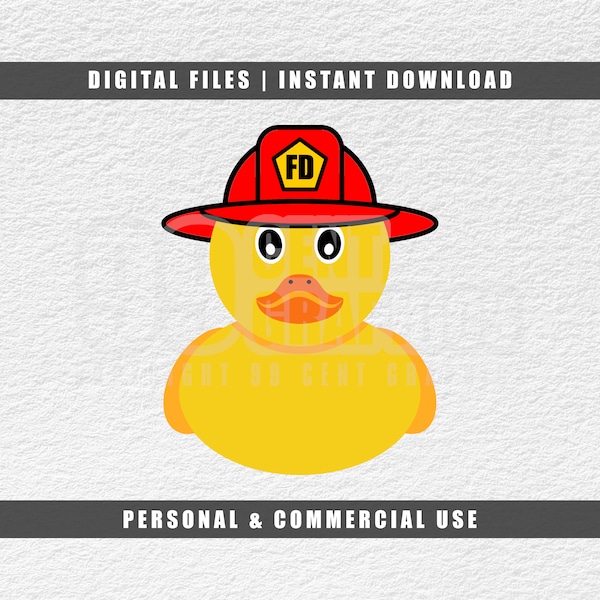 Duck Firefighter Svg - Etsy