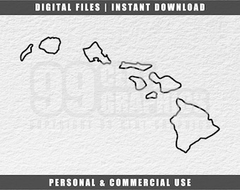 Hawaii Outline Svg - Etsy