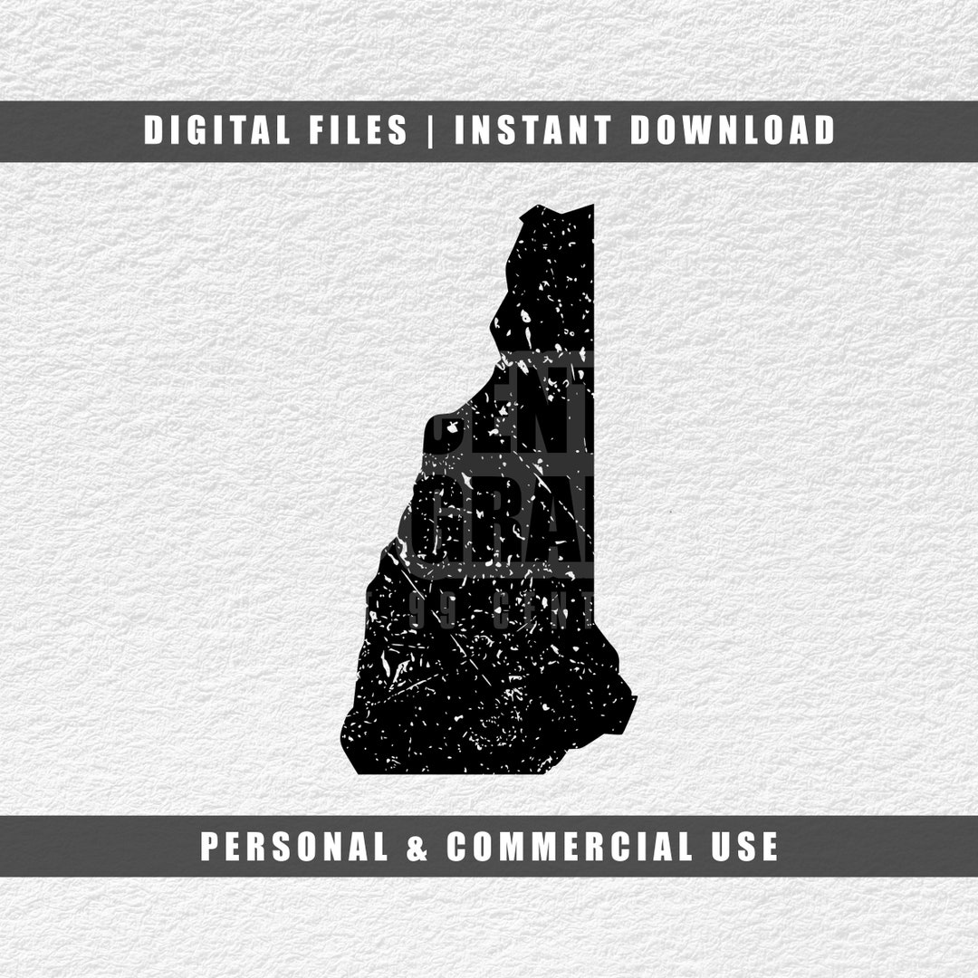 New Hampshire Svg, United States Svg, Distressed Svg, Cricut Svg ...