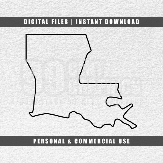 Louisiana Svg United States Svg State Outline Svg Cricut - Etsy