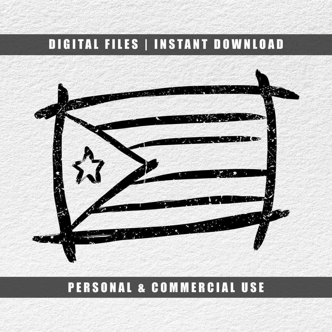 Puerto Rico Flag SVG Hand-drawn Svg Puerto Rican Svg - Etsy