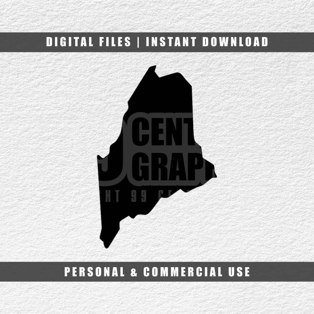 Maine Svg, United States Svg, State Silhouette Svg, Cricut Svg ...