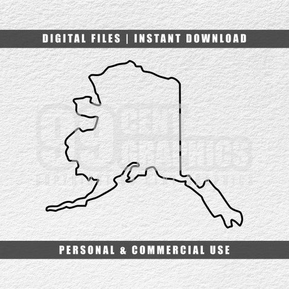 Alaska Svg United States Svg State Outline Svg Cricut Svg - Etsy