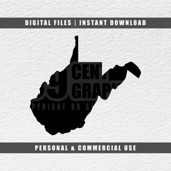 West Virginia Svg United States Svg State Silhouette Svg - Etsy