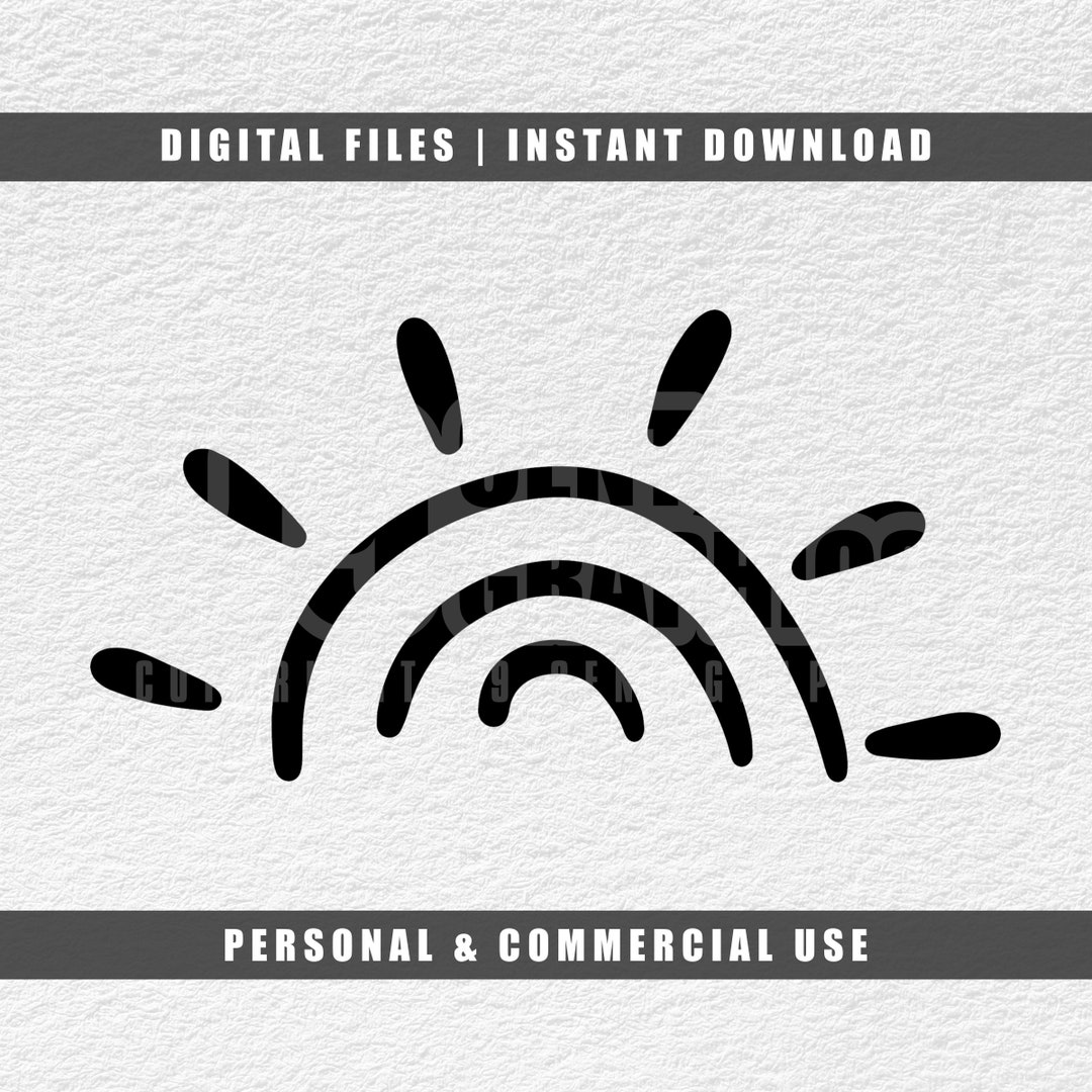 Hand-drawn Sun Svg, Cute Sun Svg, Sun Silhouette Svg, Cricut Svg ...