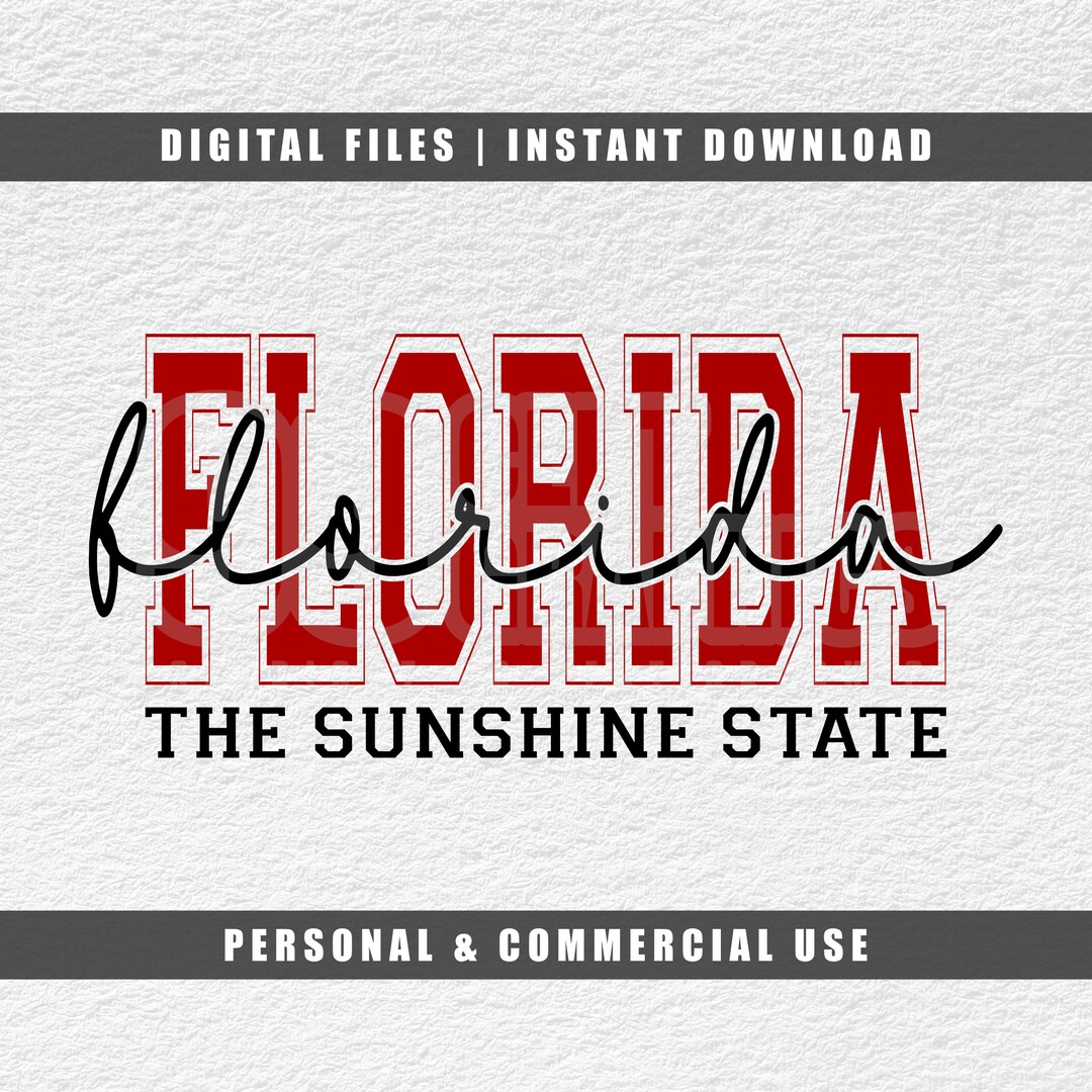 Florida Svg, the Sunshine State, Collegiate Svg, Cricut Svg, Cut File ...