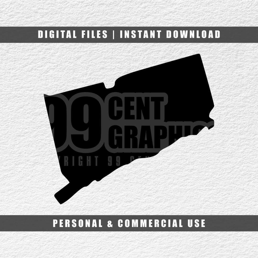 Connecticut State Silhouette SVG: Cricut, Engraving, Cut File (digital ...