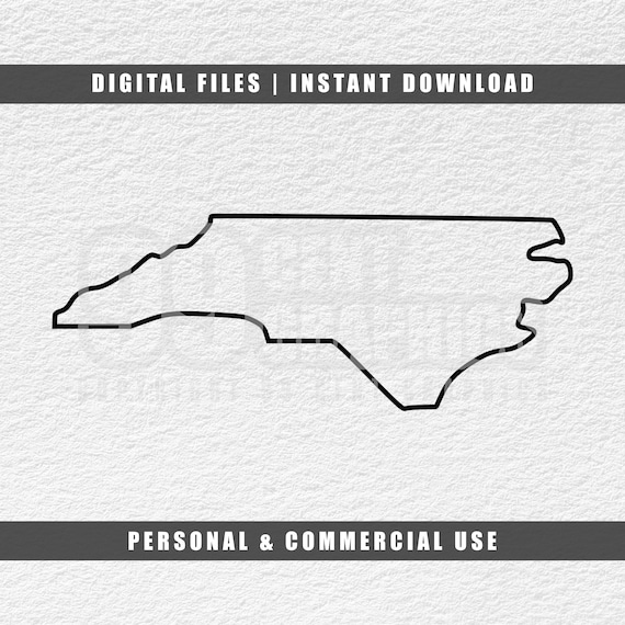 North Carolina Svg United States Svg State Outline Svg - Etsy