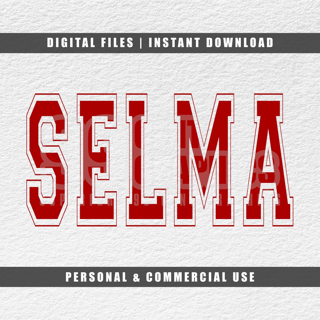 Selma Alabama Collegiate Font SVG: Cricut Cut File (digital Download ...