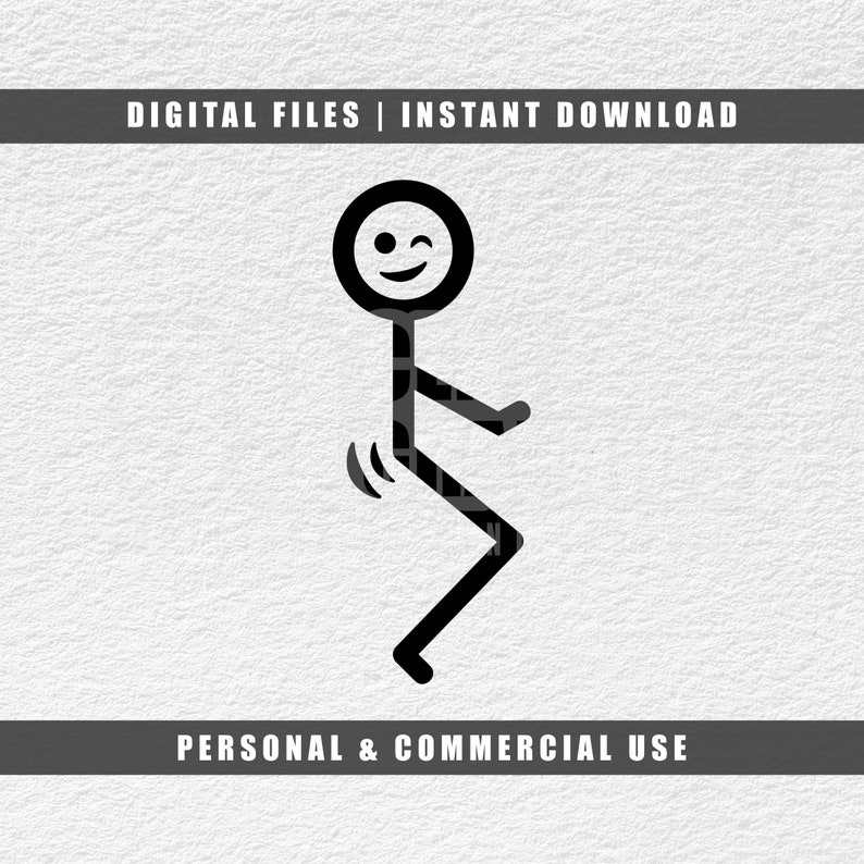 Funny Winking Stick Figure - F It Svg - Cricut Cut File (digital ...
