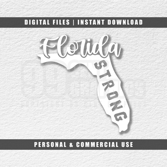 Florida Strong Svg Florida State Svg State Silhouette Svg - Etsy