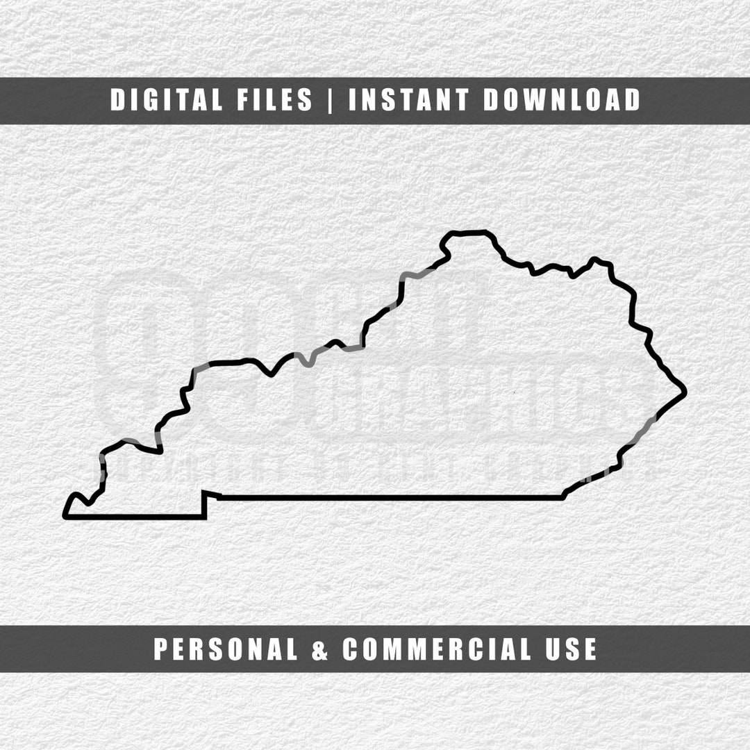 Kentucky State Outline SVG: United States Cut File (digital Download ...