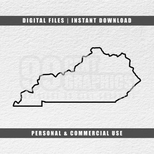 Kentucky State Outline SVG: United States Cut File (digital Download ...