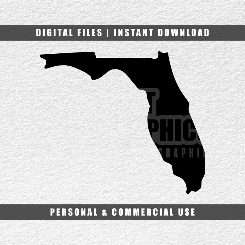 Florida State Silhouette Svg: Cricut & Engraving Cut File (digital ...