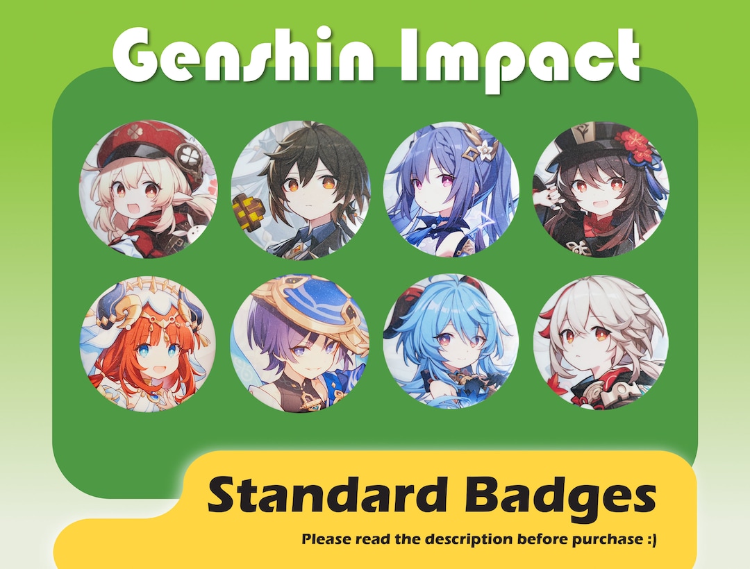 Genshin Impact Badges - Kokomi, Kazuha, Keqing, Alhaitham, Cyno, and More - Etsy UK