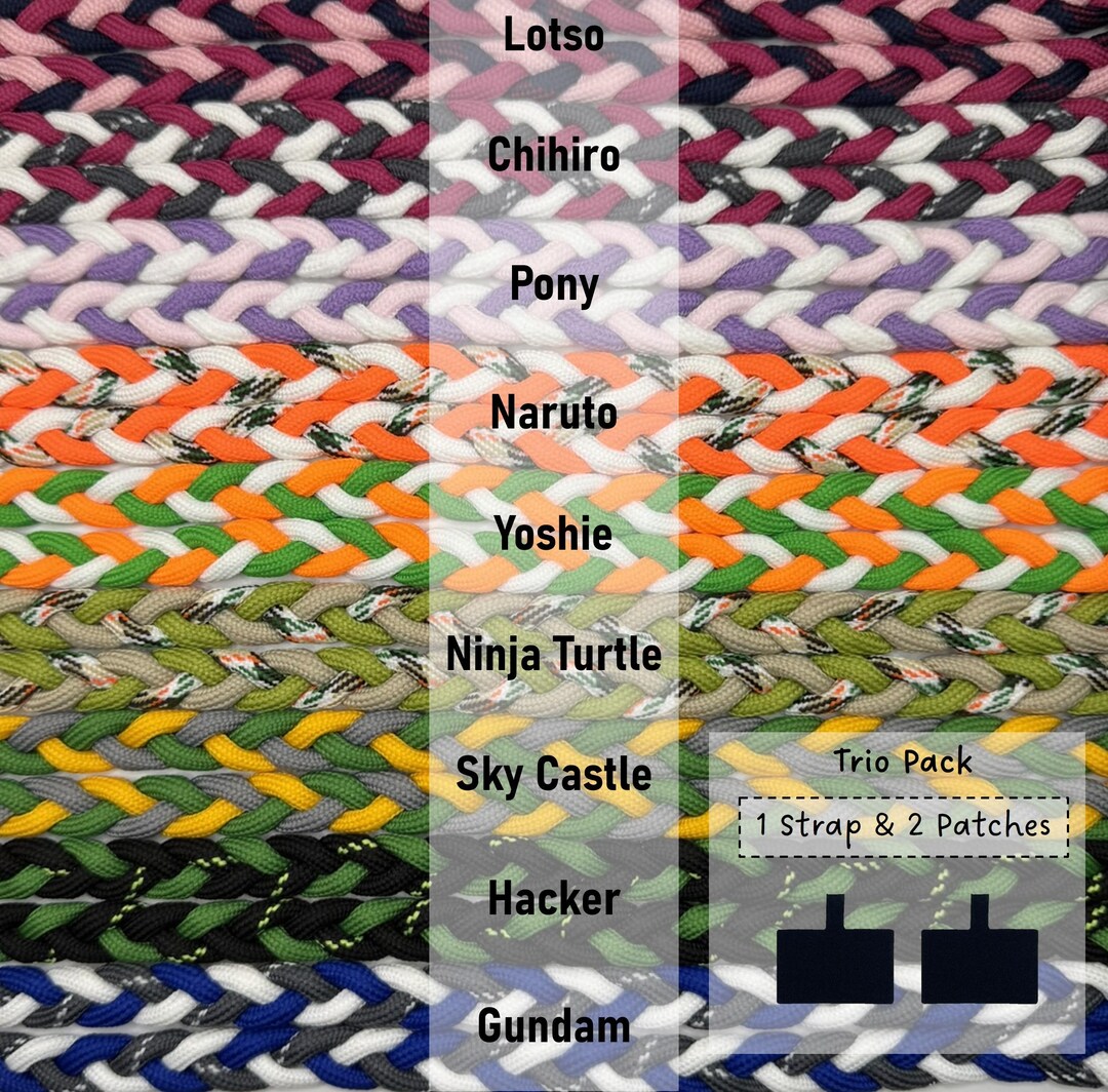 NEW 1 Strap & 2 Patches! Braided Crossbody Necklace Mobile Phone Chain ...