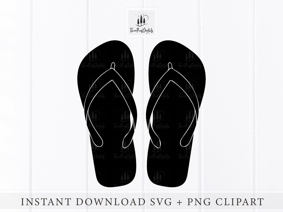 Chanclas SVG Descarga Digital / Silueta / Sandalias de Playa - Etsy México