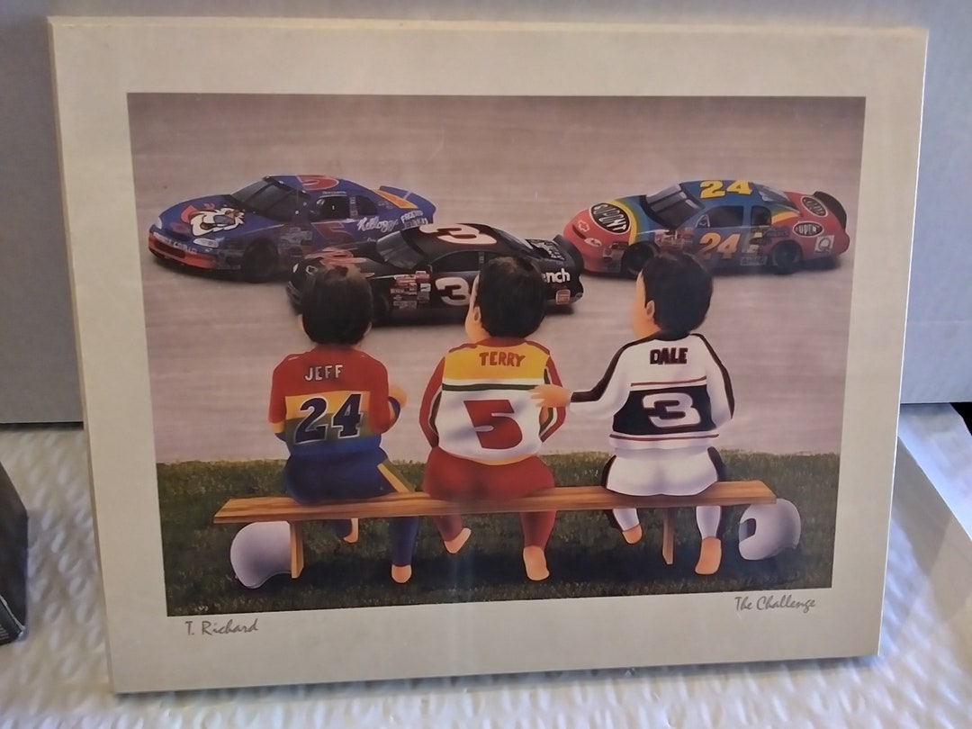 Dale Earnhardt, Terry Labonte, Jeff Gordon Toddler Art Print, 10" X 8 ...