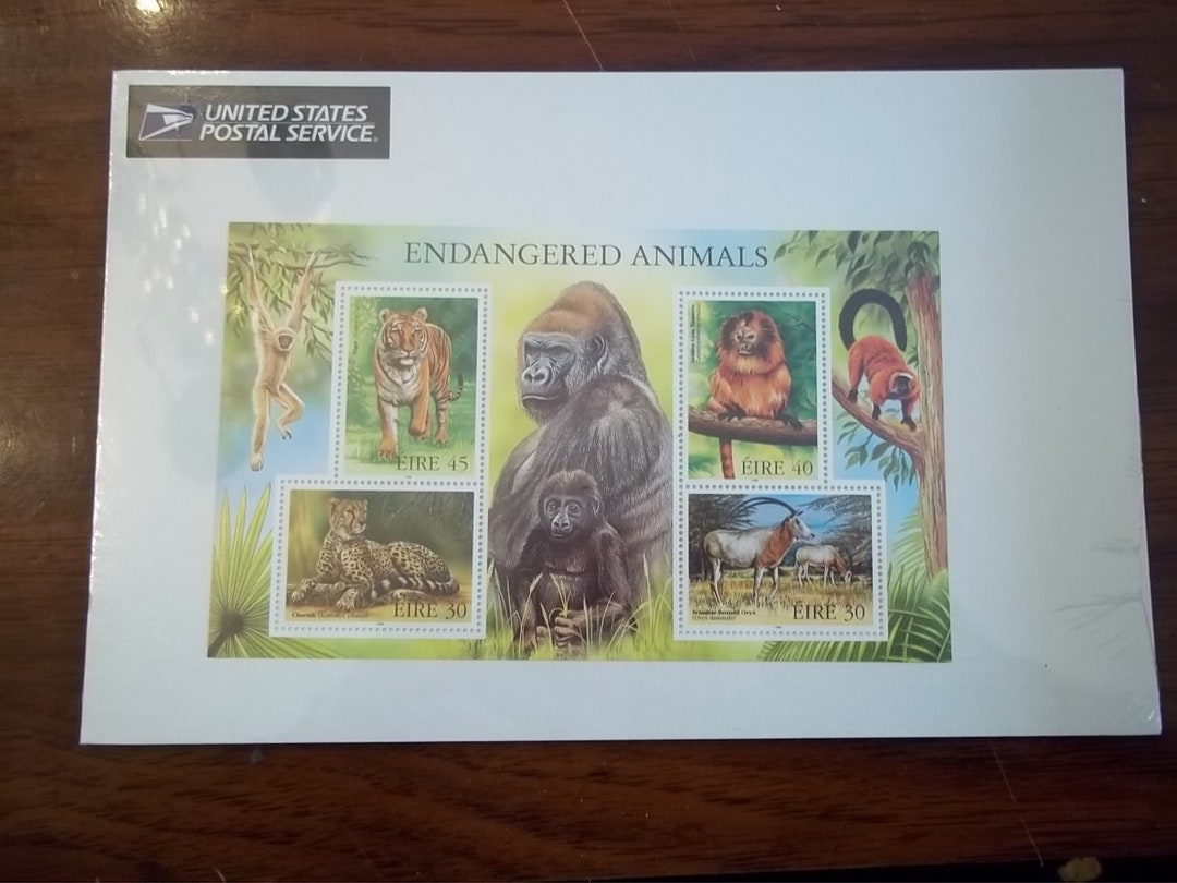 1998 Endangered Animals of Ireland Mini Sheet, Sealed - Etsy